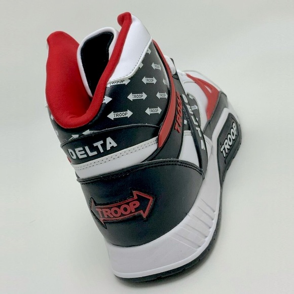 TROOP | Shoes | Mens Troop Delta White Black Red Hightop Sneakers Nwt ...